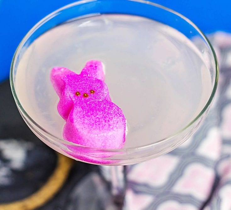 Peep Drop Martini {Fun Marshmallow Peeps Cocktail}