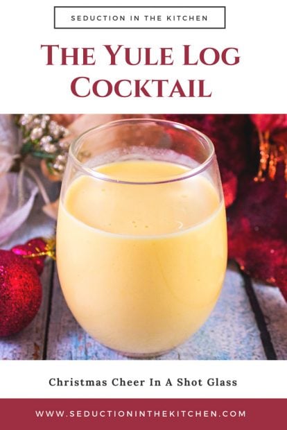 The Yule Log Cocktail {Eggnog Cocktail With Fireball Whisky}