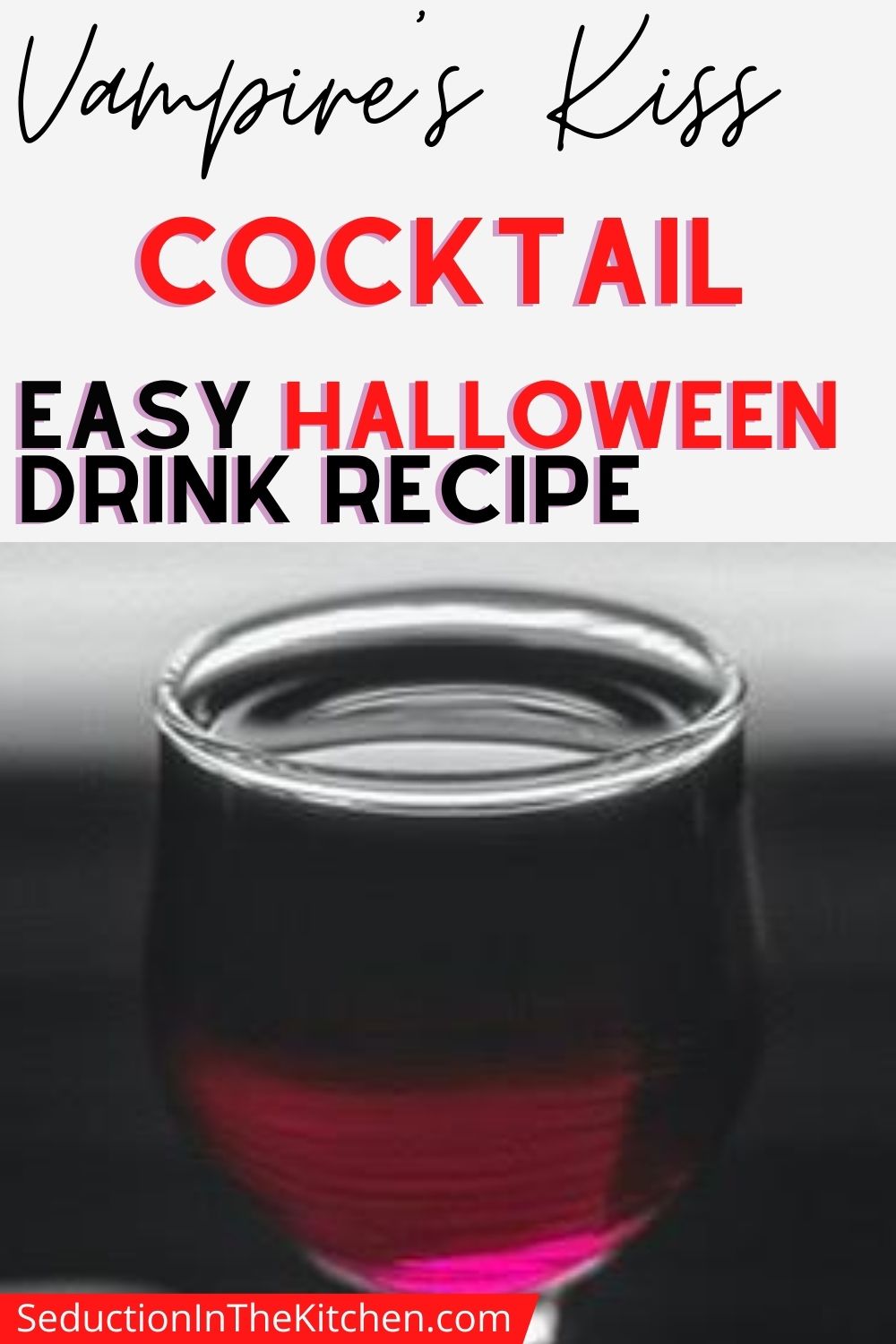 Vampire's Kiss Cocktail {Easy Red Wine Cocktail}