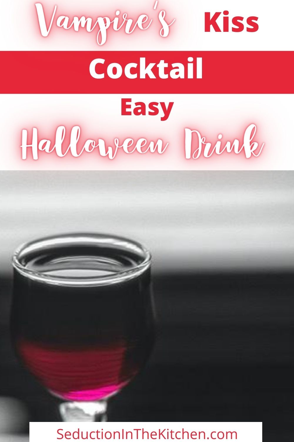 Vampire's Kiss Cocktail {Easy Red Wine Cocktail}