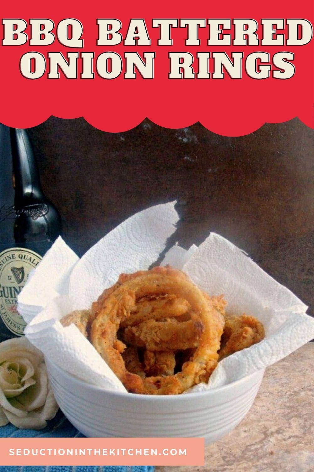 BBQ Battered Onion Rings {Simple Homemade Onion Rings}