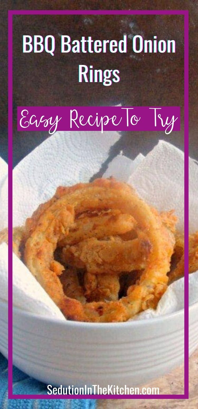 BBQ Battered Onion Rings {Simple Homemade Onion Rings}