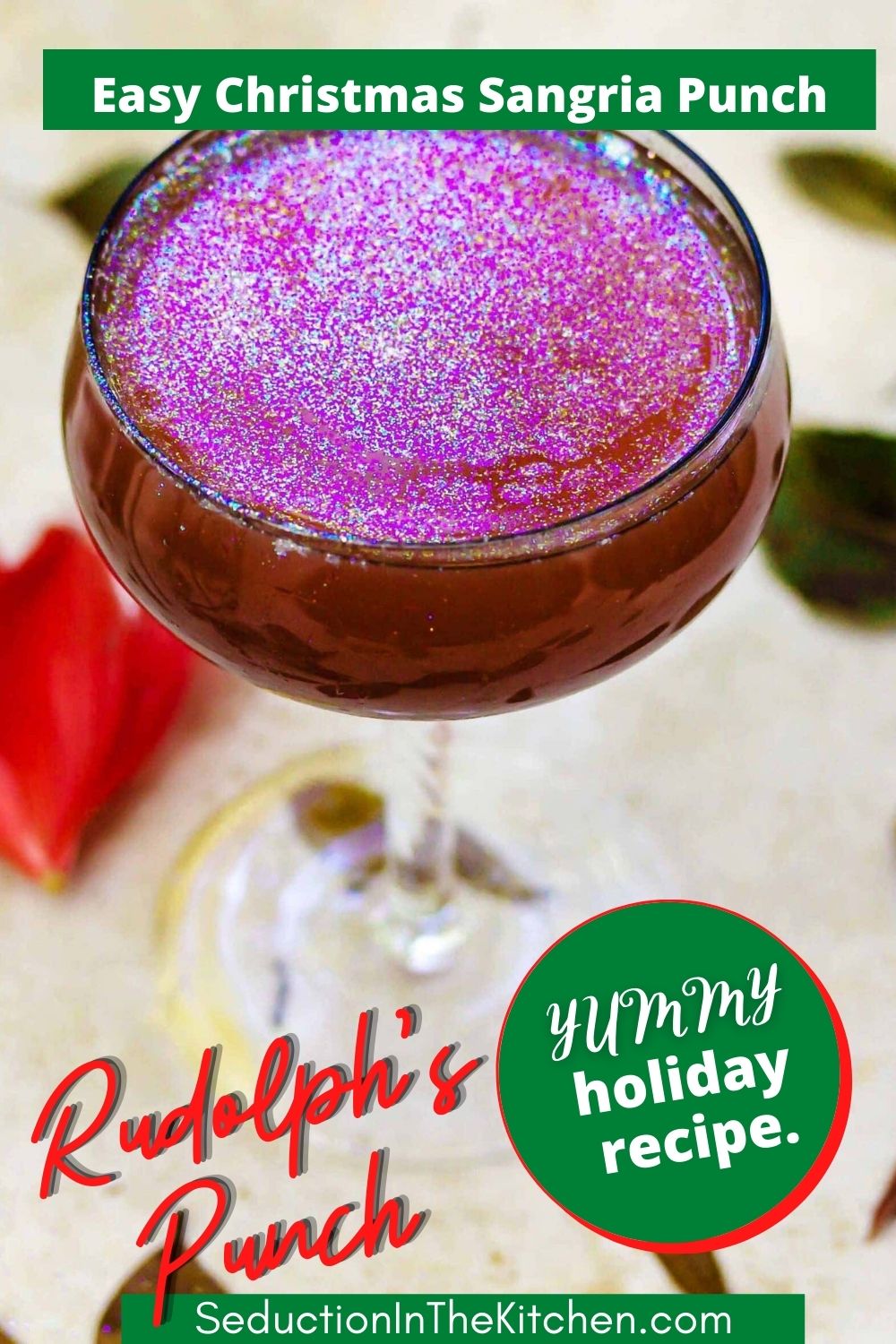 Rudolph's Punch {Easy Christmas Sangria Punch}