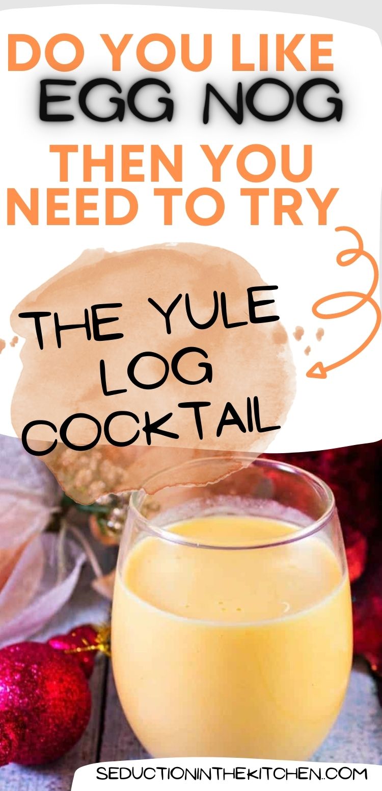 The Yule Log Cocktail {Eggnog Cocktail With Fireball Whisky}
