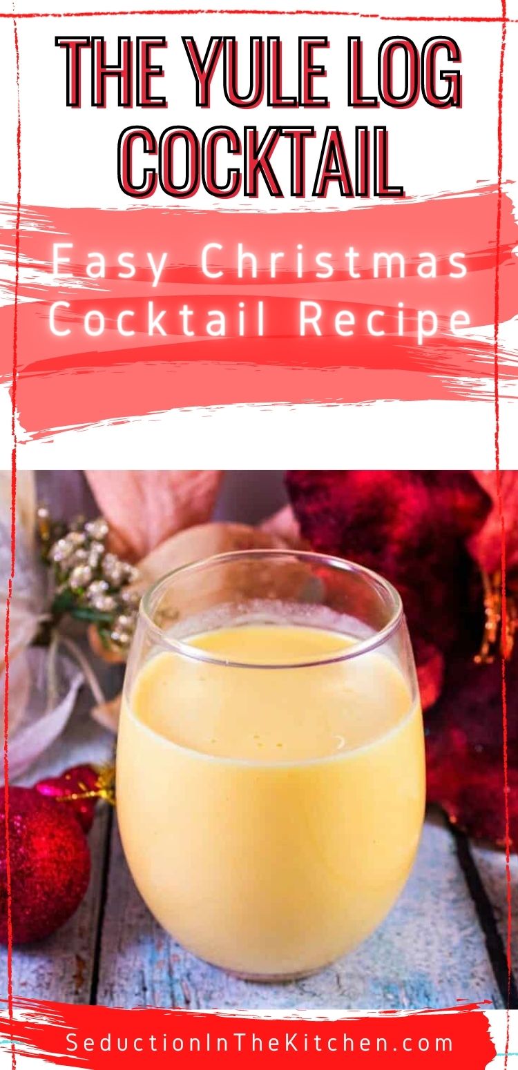 The Yule Log Cocktail {Eggnog Cocktail With Fireball Whisky}