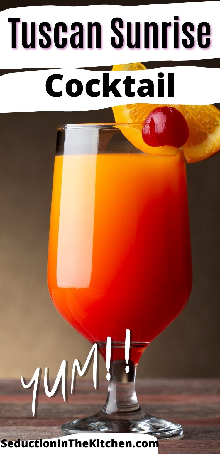 Tuscan Sunrise Cocktail {Easy Mixed Drink Recipe}
