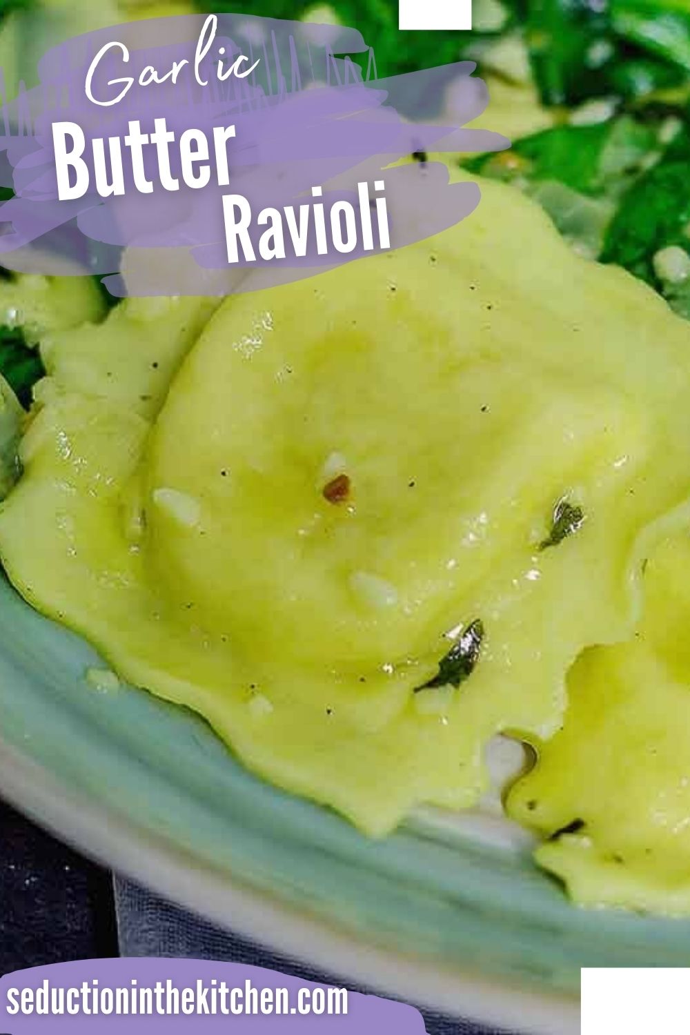 Garlic Butter Ravioli With Spinach {Easy Pasta Dish}