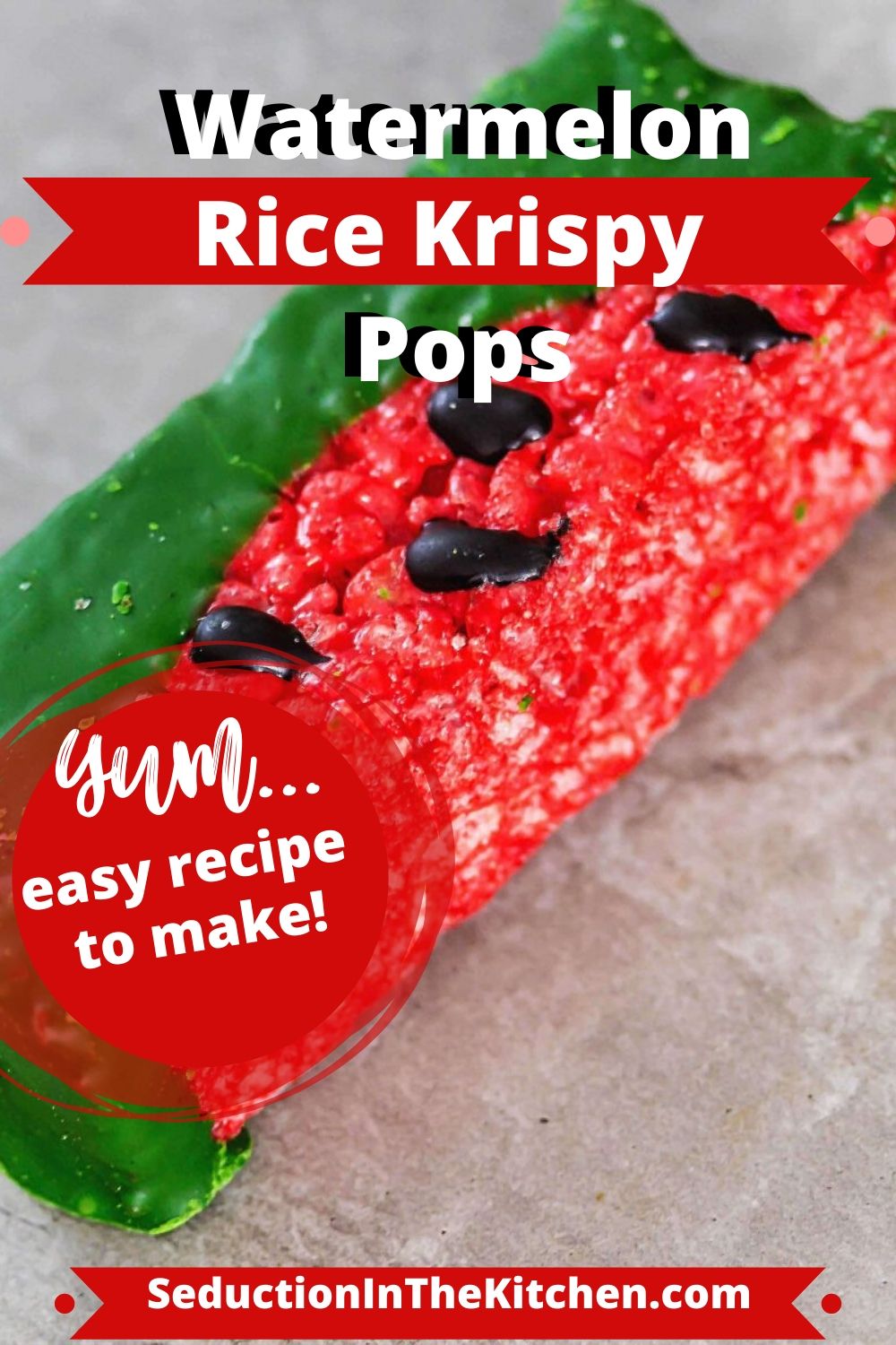 Watermelon Rice Krispy Pops {Fun Kid Recipe}