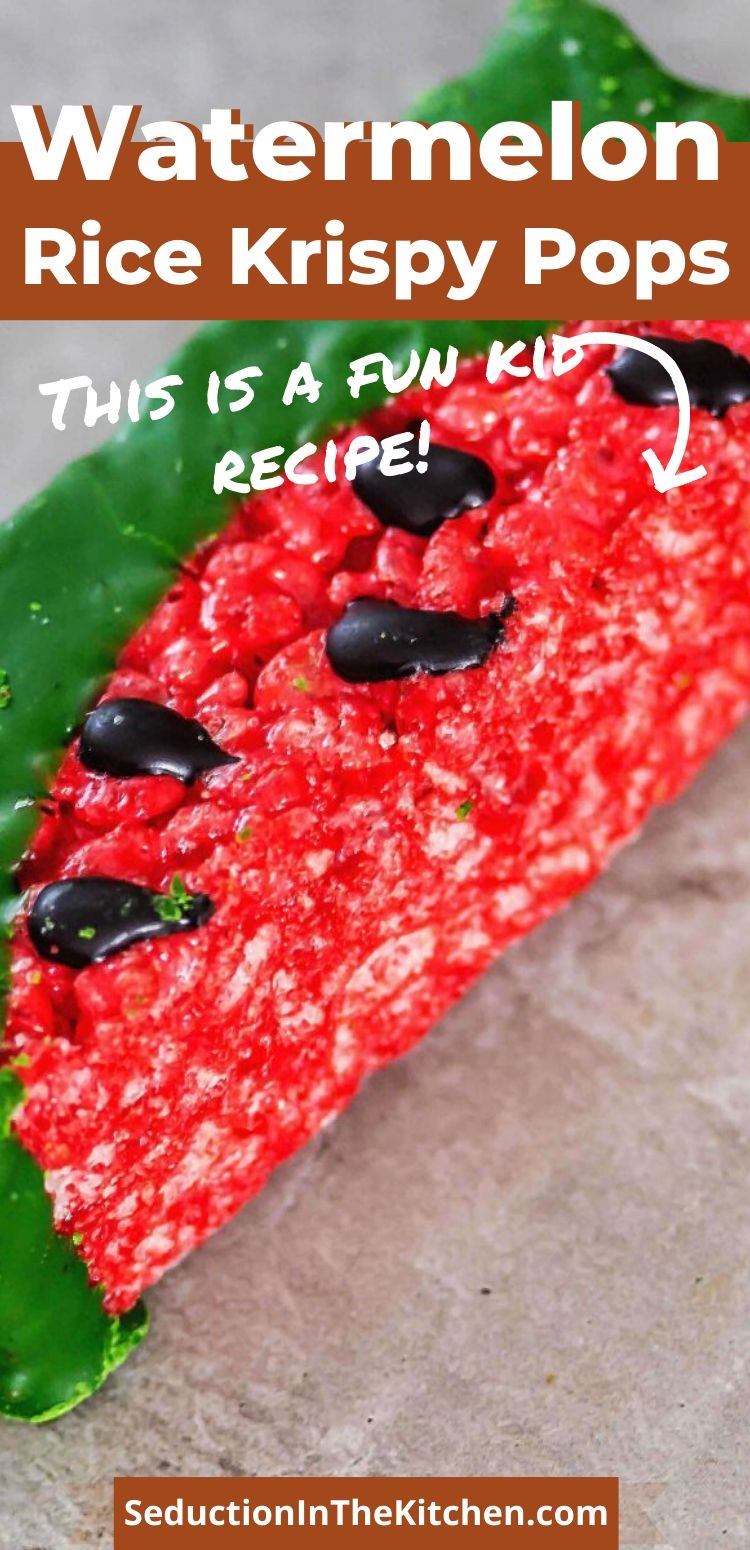 Watermelon Rice Krispy Pops {Fun Kid Recipe}